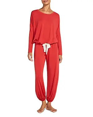 Eberjey Gisele Slouchy Pajama Set Htred/ivry