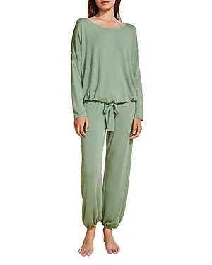 Eberjey Gisele Slouchy Pajama Set Mineral Green
