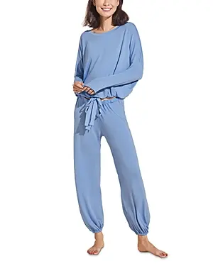 Eberjey Gisele Slouchy Pajama Set Vista Blue