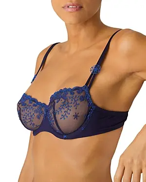 Simone Perele Delice Demi Cup Unlined Underwire Bra Midnight