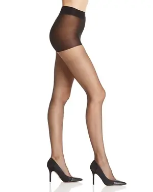 Natori Ultra Bare Sheer Control Top Tights Pack Of 2 - Black
