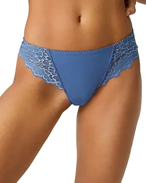 Simone Perele Caresse Lace-side Cheeky Tanga Dusk