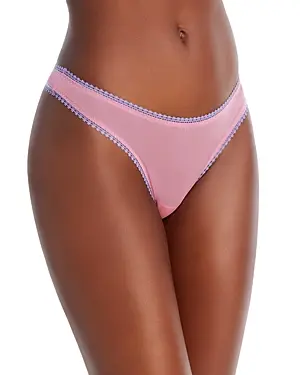 ON GOSSAMER Mesh Hip G-string Cashmere Rose