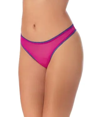 ON GOSSAMER Mesh Hip G-string Deep Fuchsia