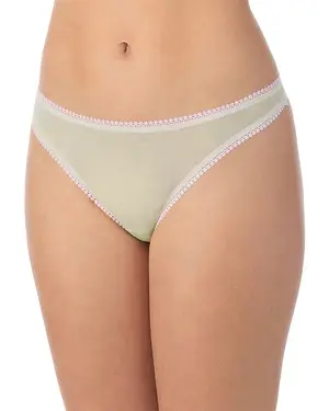 ON GOSSAMER Mesh Hip G-string - Dusted Lime