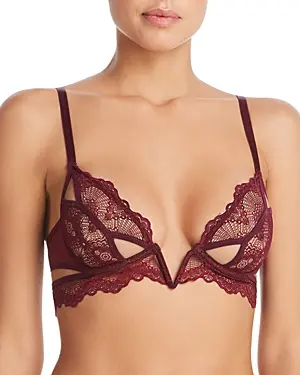 THISTLE AND SPIRE Thistle & Spire Kane V-wire Lace Bra Cherry