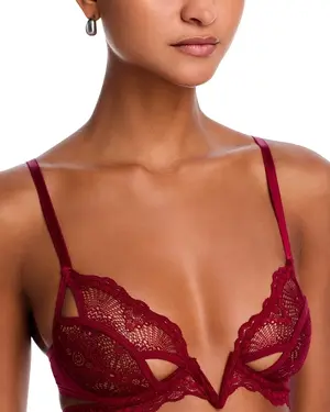 THISTLE AND SPIRE Thistle & Spire Kane V-wire Lace Bra - Ruby