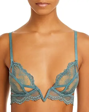 THISTLE AND SPIRE Thistle & Spire Kane V-wire Lace Bra St John Blue