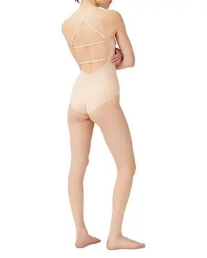 ITEM M6 All Mesh Shape Low Back Bodysuit - Apricot