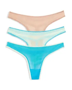 ON GOSSAMER Hip G Thongs, Set Of 3 Amb/chp/bm