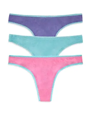 ON GOSSAMER Hip G Thongs, Set Of 3 Bi/mb/wo
