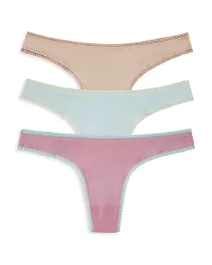 ON GOSSAMER Hip G Thongs, Set Of 3 Champagne Clearwater