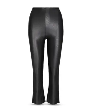 Commando Faux Leather Cropped Flare Leggings