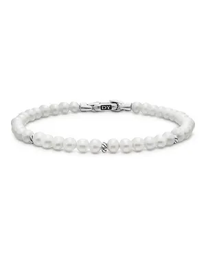 David Yurman Spiritual Beads Bracelet With Cultured Freshwater Pearls - White/silver