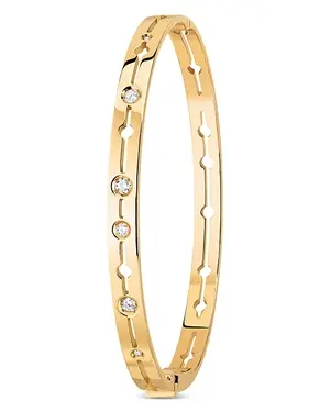 DINH VAN Dihn Van 18k Yellow Pulse Diamond Bangle - Gold