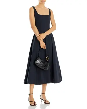 Staud Wells Midi Dress - Black