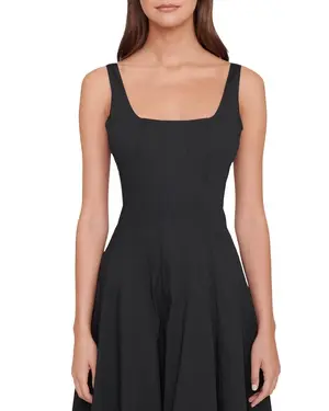 Staud Wells Midi Dress - Black