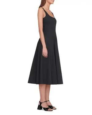 Staud Wells Midi Dress - Black
