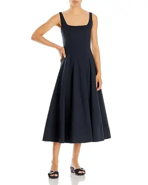 Staud Wells Midi Dress - Black