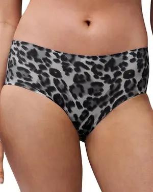 Chantelle Soft Stretch One-size Seamless Hipster Grey Leopard