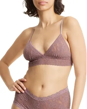 Hanky Panky Signature Lace Padded Bralette Artichoke Heart Purple