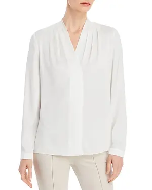 Kobi Halperin Nellie Silk-blend Pleated Blouse - Ivory