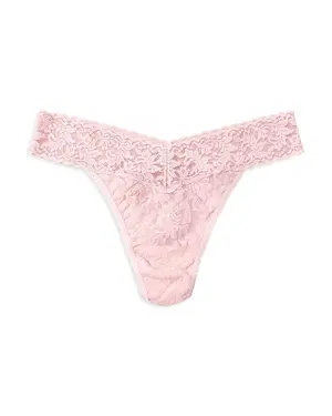 Hanky Panky Signature Lace Original Rise Thong - Blushing Rose