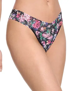 Hanky Panky Signature Lace Original Rise Thong Dark Peoni