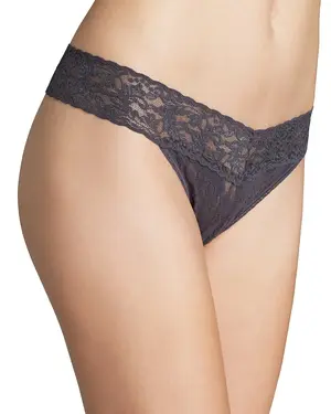 Hanky Panky Signature Lace Original Rise Thong Granite