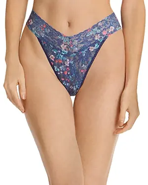 Hanky Panky Signature Lace Original Rise Thong Juniper Berry