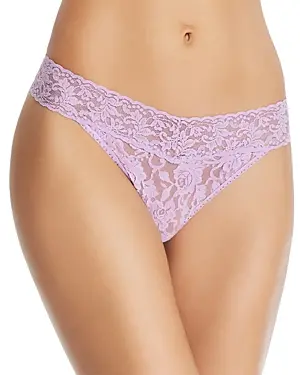 Hanky Panky Signature Lace Original Rise Thong Lavender Satchet