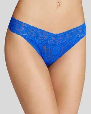 Hanky Panky Signature Lace Original Rise Thong Sapphire