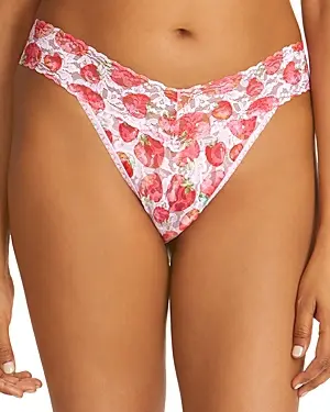 Hanky Panky Signature Lace Original Rise Thong Strawberry Fields