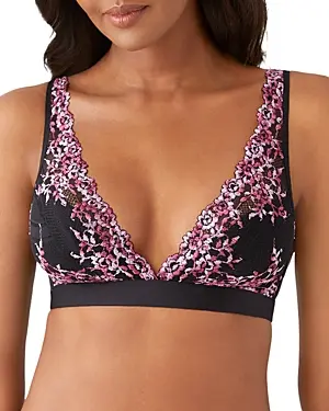 Wacoal WACOAL Embrace Lace Convertible Soft Cup Wireless Bra Black Berry Multi