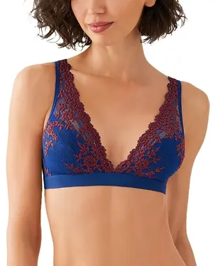 Wacoal WACOAL Embrace Lace Convertible Soft Cup Wireless Bra Blue Depth