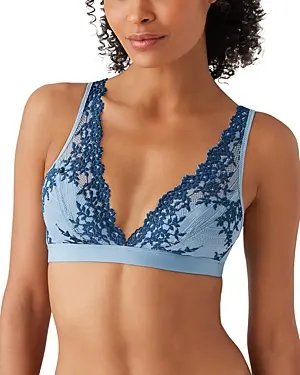 Wacoal WACOAL Embrace Lace Convertible Soft Cup Wireless Bra Winward Blue/ Titan