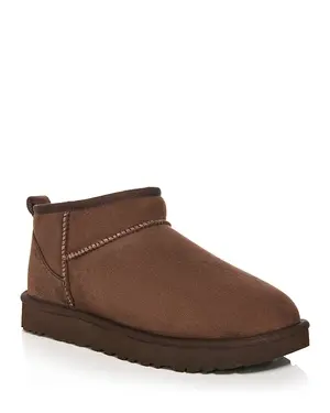 UGG UGG Classic Ultra Mini Shearling Booties Dusted Cocoa