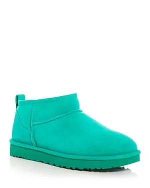 UGG Classic Ultra Mini Shearling Booties - Emerald Green