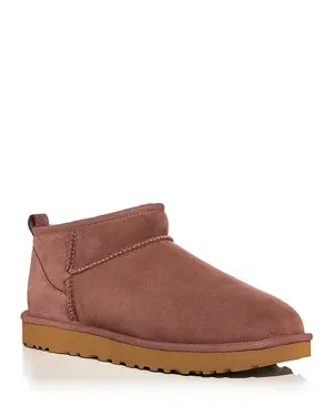 UGG UGG Classic Ultra Mini Shearling Booties Portobello