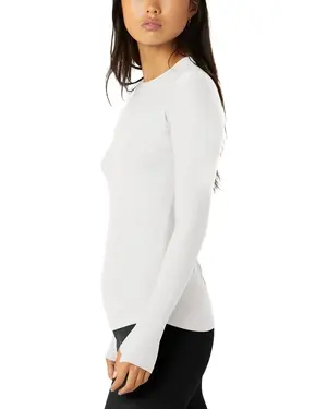 Beyond Yoga Featherweight Classic Crew Pullover - Cloud White