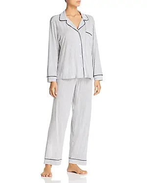 Eberjey Gisele Printed Long Pajama Set Ivory/northern Lights