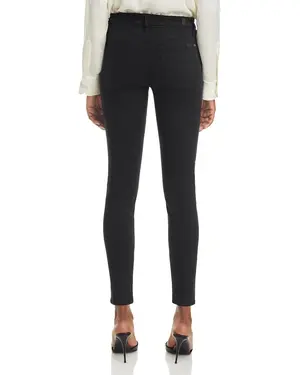 7 For All Mankind Slim Illusion High Rise Ankle Skinny Jeans - Luxe Black