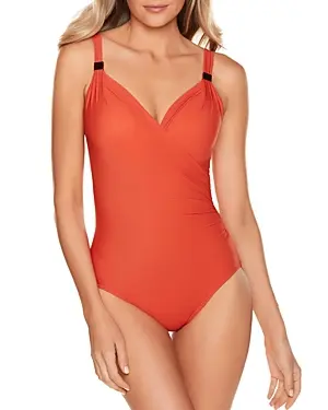 Miraclesuit Miraclesuit Razzle Dazzle Siren One-Piece Swimsuit Tangelo