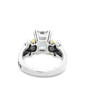 Lagos Sterling & 18k Yellow Gold Glacier Topaz Ring - Silver