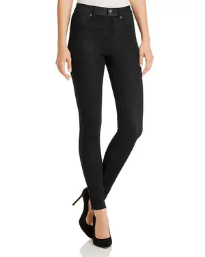 Hue Ultra-soft High-waisted Denim Leggings - Black