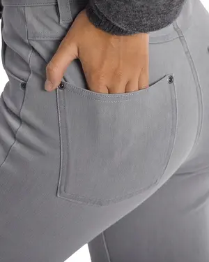 Hue Ultra-soft High-waisted Denim Leggings - Silver Grey Wash