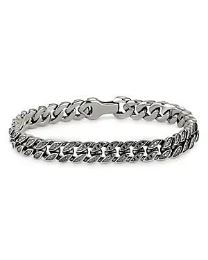 David Yurman David Yurman Curb Chain Bracelet With Black Diamonds No Color