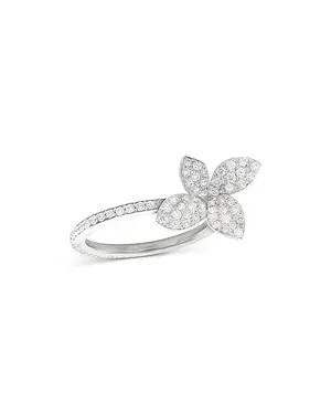 Pasquale Bruni 18k Gold Petit Garden Diamond Flower Ring - White