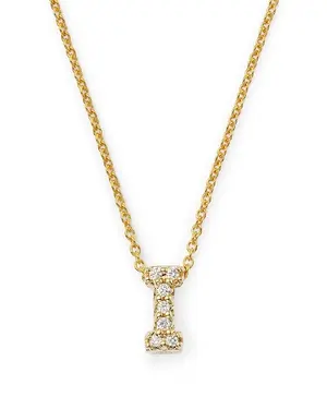 Roberto Coin 18k Yellow Gold And Diamond Initial Pendant Necklace - I