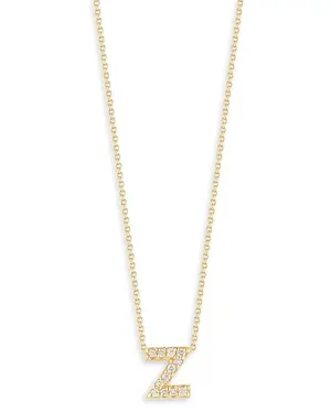 Roberto Coin 18k Yellow Gold And Diamond Initial Pendant Necklace - Z
